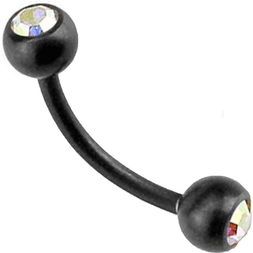 Eyebrow Piercing Ball Matte Black Zirconia – PiercingXXL
