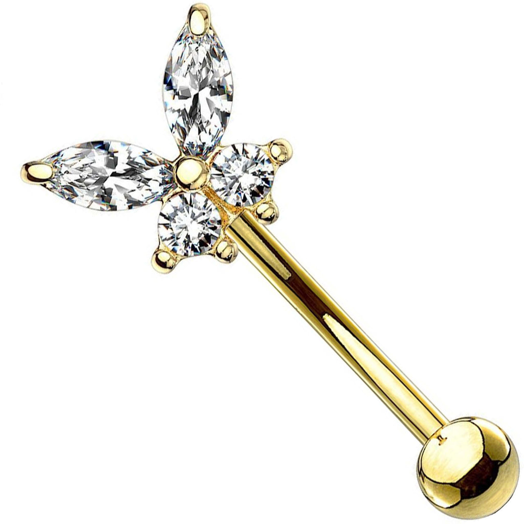 Eyebrow Piercing Butterfly Zirconia – PiercingXXL
