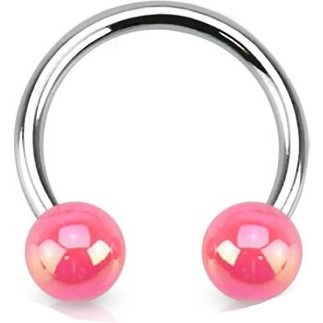 Horseshoe Acrylic Aurora Borealis Coating Ball – PiercingXXL