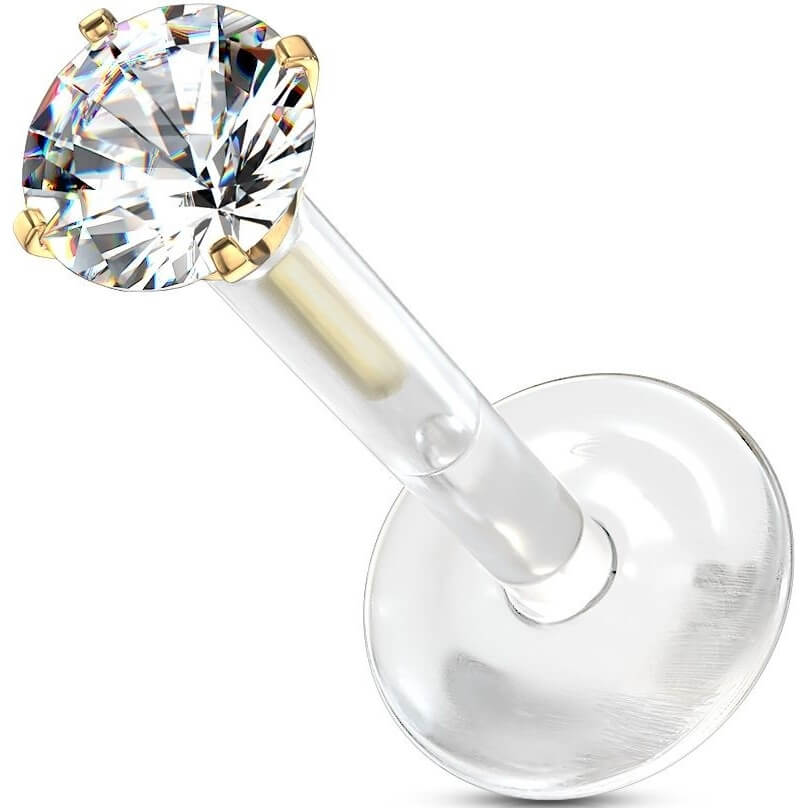 Labret Zirconia dimple setting – PiercingXXL