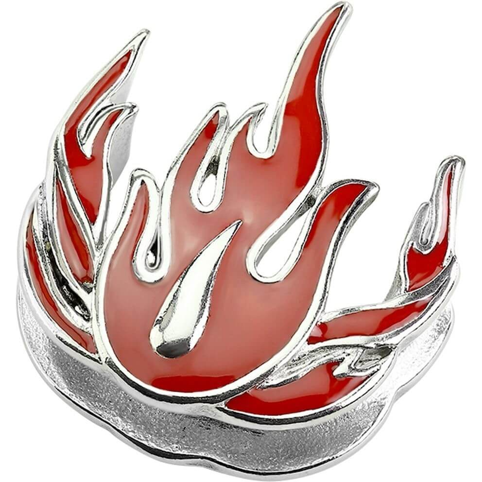 Tunnel Saddle Red Flames – PiercingXXL