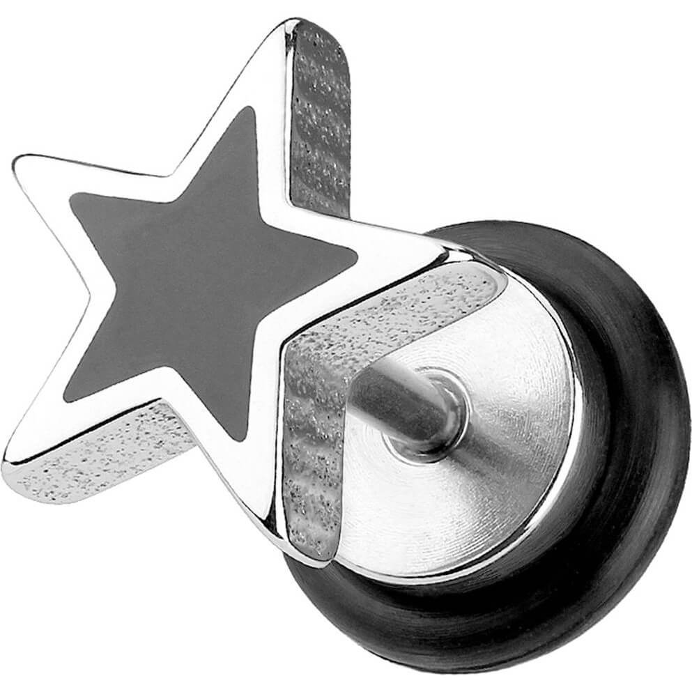 Fake Plug Star Silver Internally Threaded – PiercingXXL