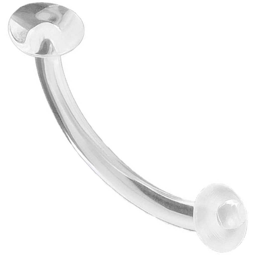 Curved Barbell Retainer Transparent – PiercingXXL