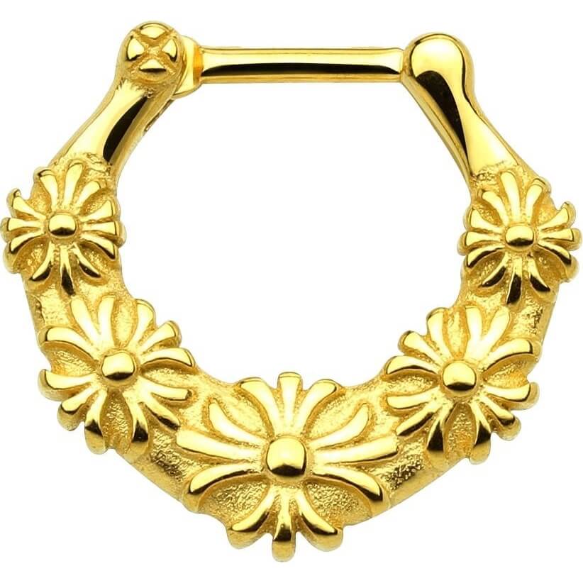 Septum Piercing Clicker Flowers Clicker – PiercingXXL
